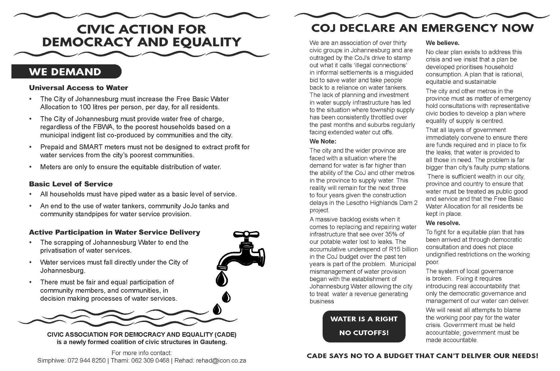 The fight for water in Gauteng - Amandla